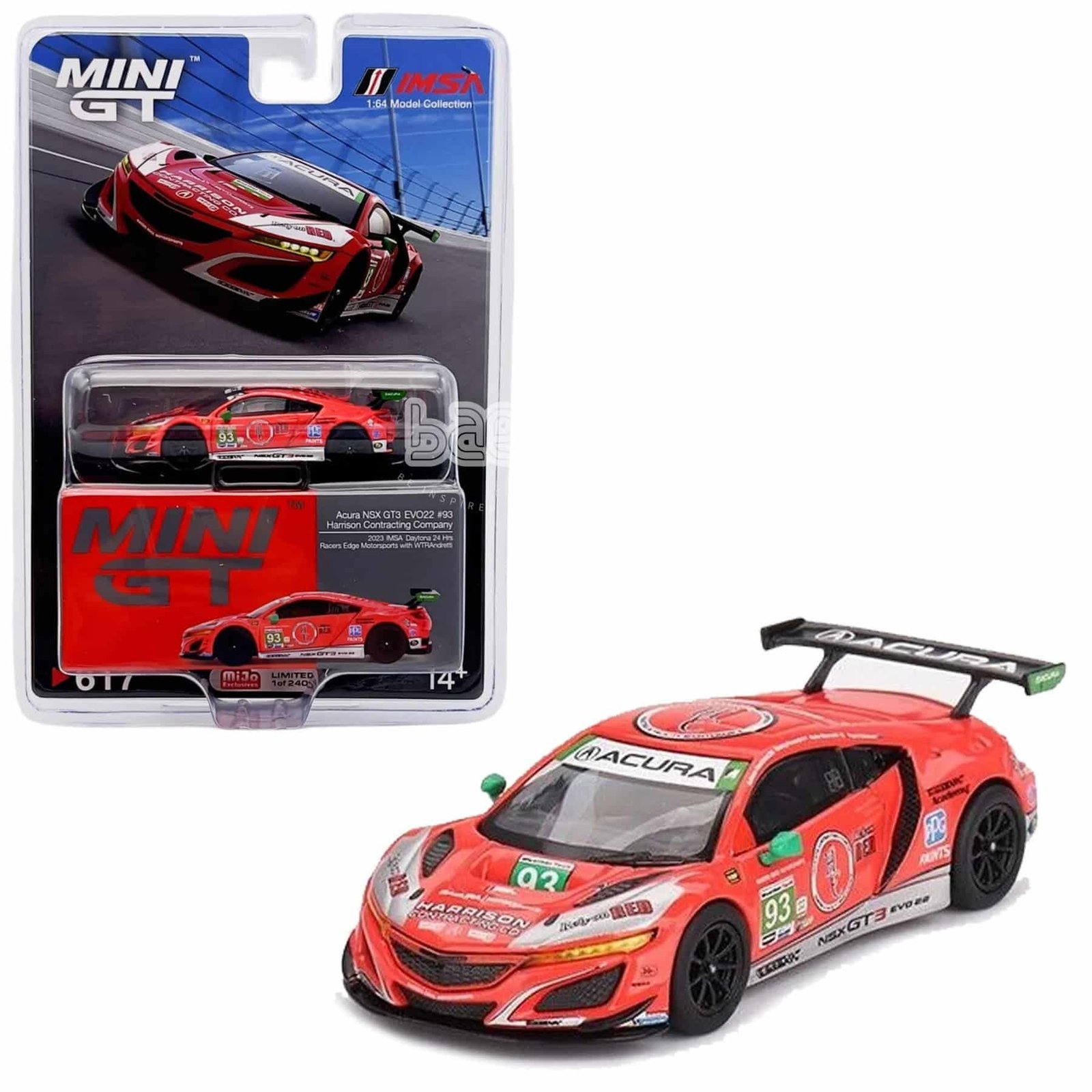 MINI GT – Acura NSX GT3 EVO22 #93 – IMSA 2023 Daytona 24Hr #617 • Baebe ...